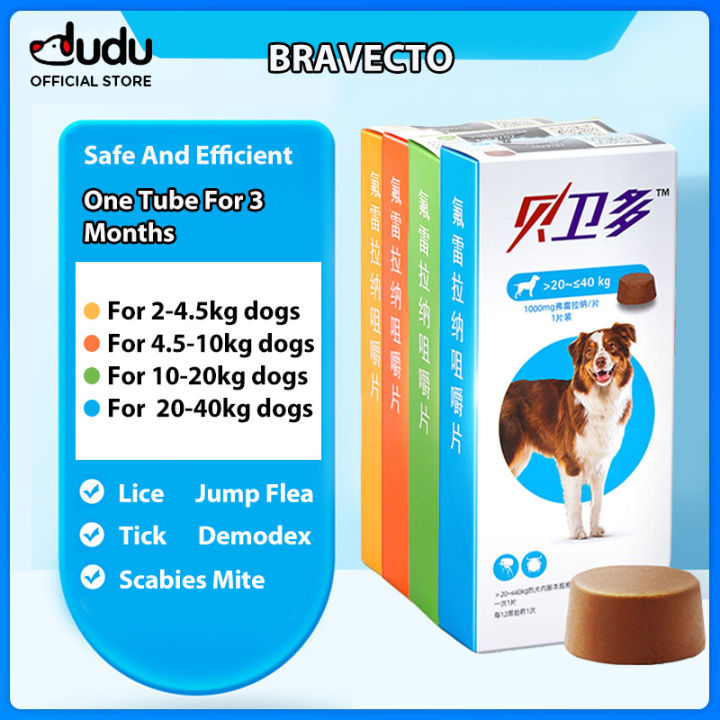 Bravecto Chewable Tablet for Dogs All Natural Dog Flea & Tick Control Flea and Tick Chews for ...