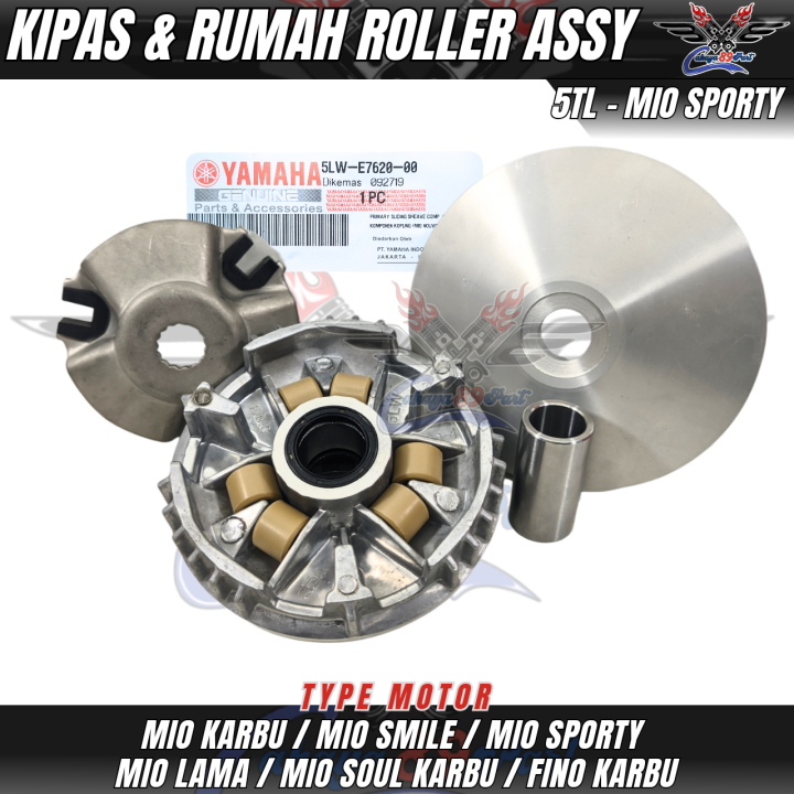 Paket rumah roller assy mio + kipas rumah roller mio sporty, mio soul, mio smile, nouvo, fino ...