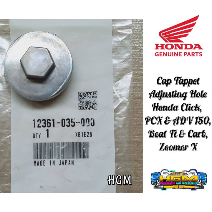 CAP, TAPPET ADJUSTING HOLE HONDA CLICK 125i/150i V1 & V2, ADV 150,PCX 150,ZOOMER X,BEAT V1,V2 ...