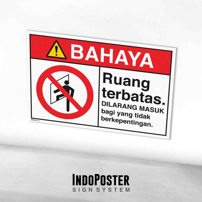 Stiker Label Safety Sign Rambu K3 Ansi Ruang Terbatas Confined Space ...