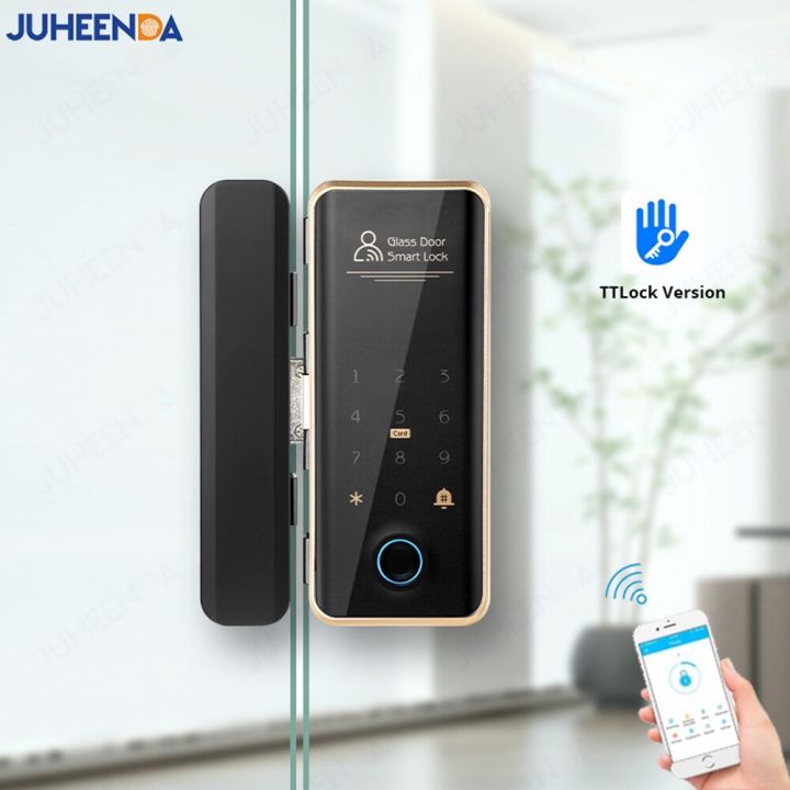 Smart Glass Door Lock Ttlock Bluetooth App Biometric Fingerprint ...