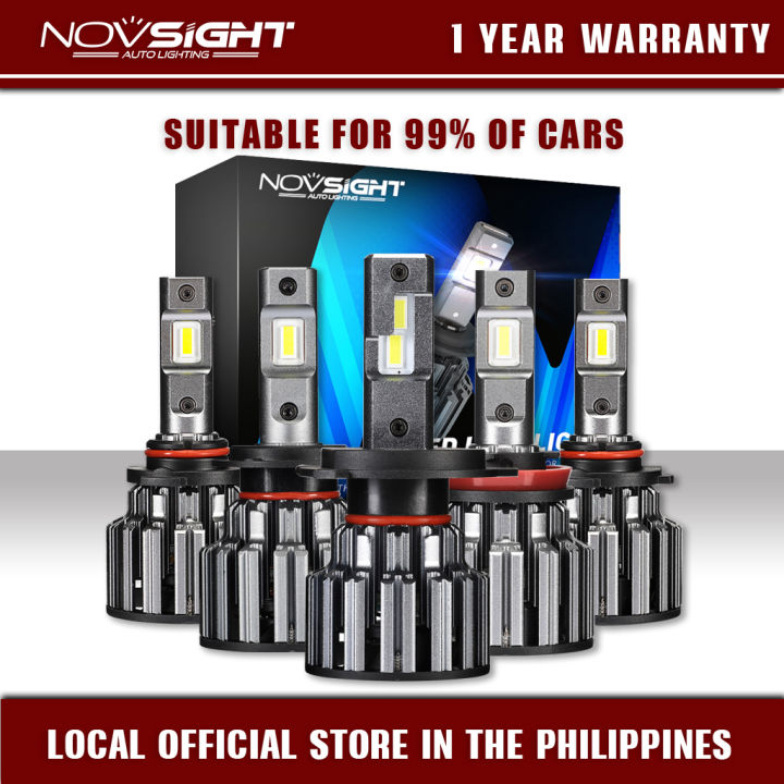 Novsight 2PCS F03 80W/Pair 15000LM LED Car Headlight Foglamp 6000K White Light Headlight Bulb ...