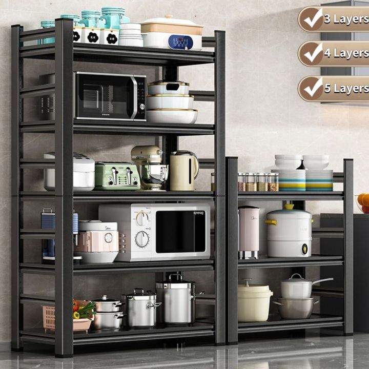 Free shipping 】3/4/5 Tiers Adjustable Boltless Steel Rack For Kitchen ...