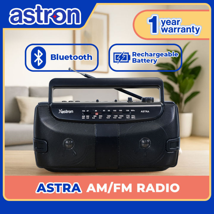 Astron ASTRA Radio | AM/FM Radio | with Bluetooth | Rechargeable ...
