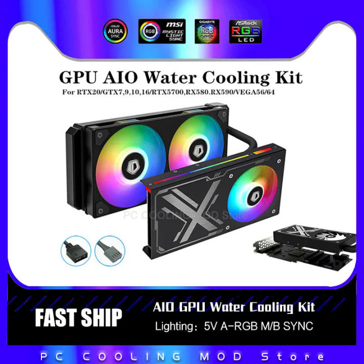 GPU AIO Cooling Kit For Universal Graphic Card RTX20GTX7,9,10,16RTX5700 ...