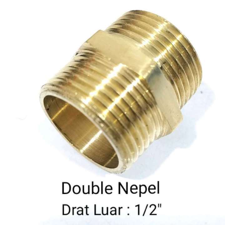 DOUBLE NIPPLE DRAT LUAR KUNINGAN DOBEL NEPEL | Lazada Indonesia