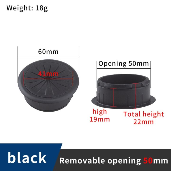 Flexible Cable Cord Grommet 60mm Black White Rubber Grommets in Desk ...