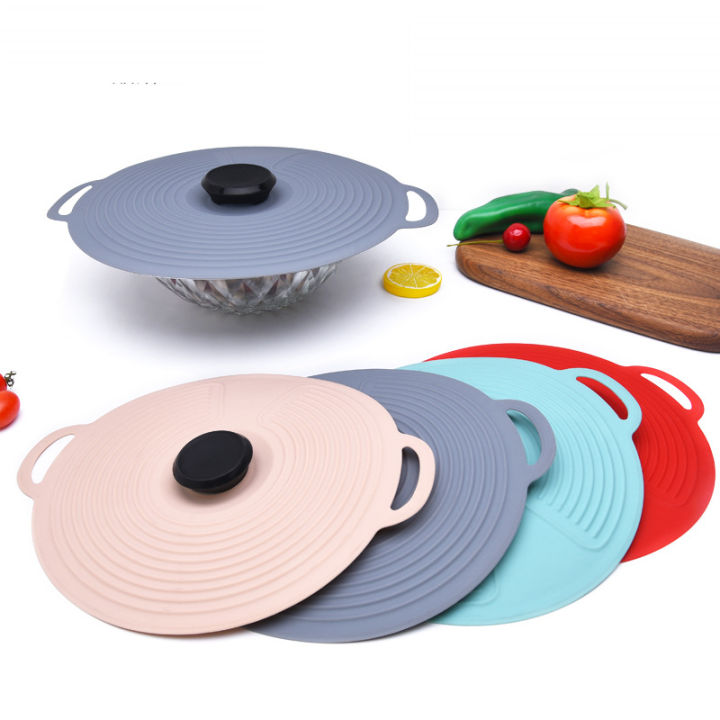 Silicone Frying Pan Lid 24/27/32cm Wok Pan Lids Cover Food Fresh Wrap ...