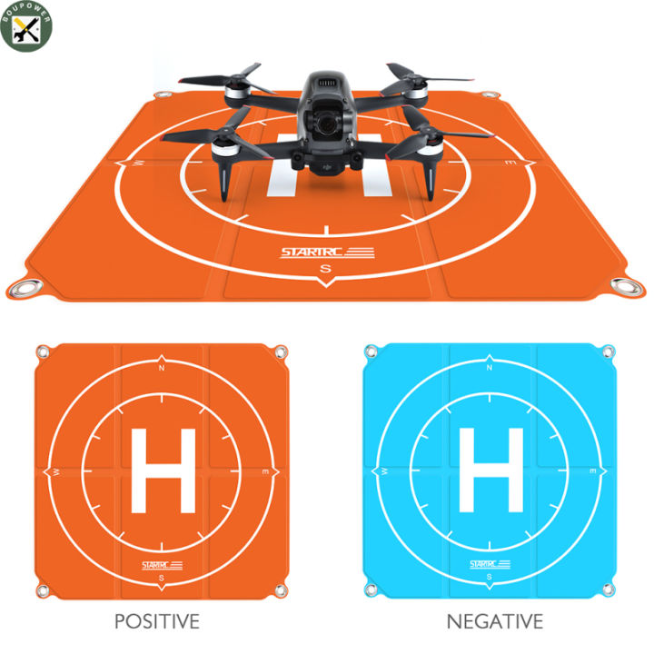 BouPower Drone Landing Pad Foldable Square Helipad 50cm Portable ...