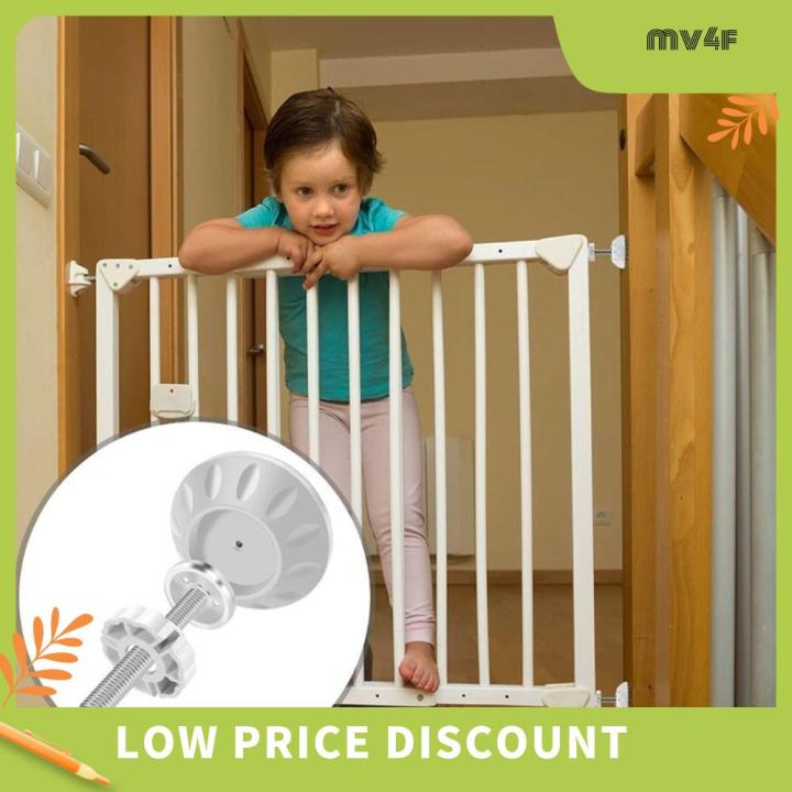 MV4F Safety Baby Gate Wall Protector White Pressure Mounted Child Gate ...