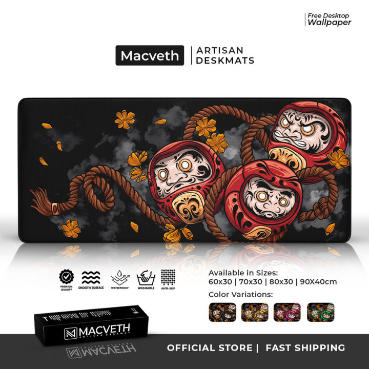 Macveth Artisan Deskmat | DARUMA Mousepad | Large Gaming Mousepad ...