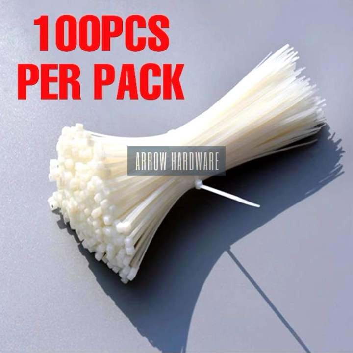 Heavy Duty White Nylon Cable Ties (100pcs per pack) | Lazada PH