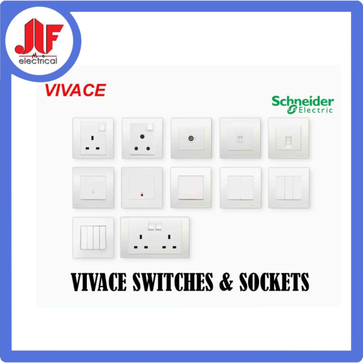 Schneider Vivace Series White Switches & Sockets | Lazada