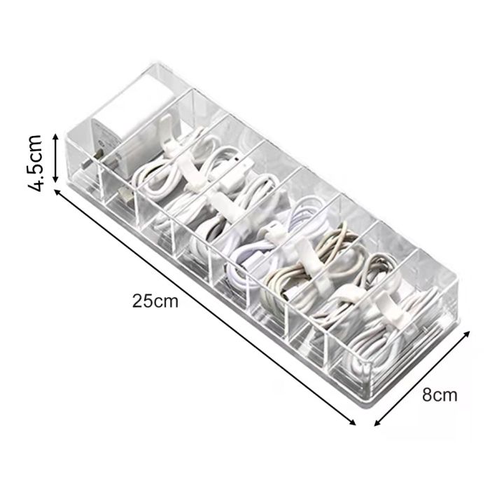 HTF.Ustproof Storage Cable Management Box Hub Organizer Box Desktop ...