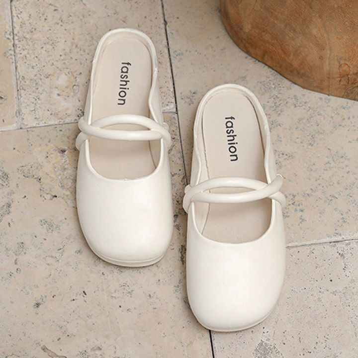 Slip Lovers ID - Sepatu Slip On Flat Shoes Wanita Terbaru Casual Trendy Minimalis Kream Hitam ...