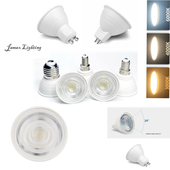 Jmax 7W Dimmable LED Spotlight Bulbs E27 E14 GU5.3 GU10 MR16 220V 12V 24 Degree 2835 SMD Cold ...