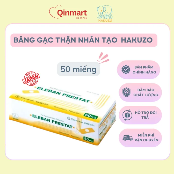 Băng gạc thận nhân tạo Eleban prestat Hakuzo cầm máu áp lực , 50 miếng ...
