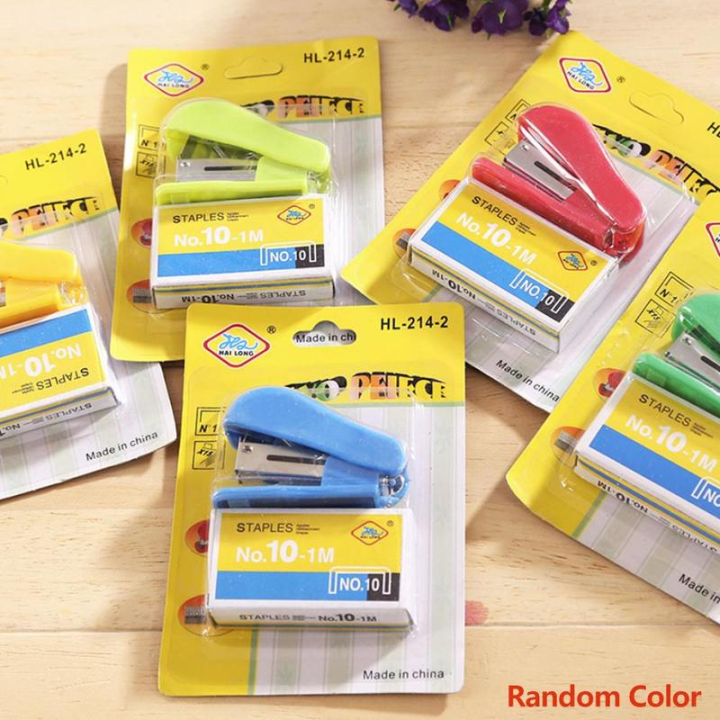 Mini Stapler Set Pupils Portable Convenient Stapler & Staple | Lazada PH