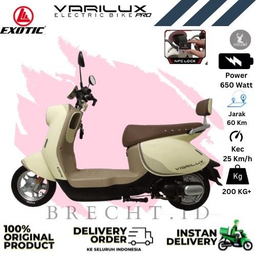 (HARGA BELUM TERMASUK ONGKIR) Sepeda Listrik Exotic Varilux Pro / LX ...