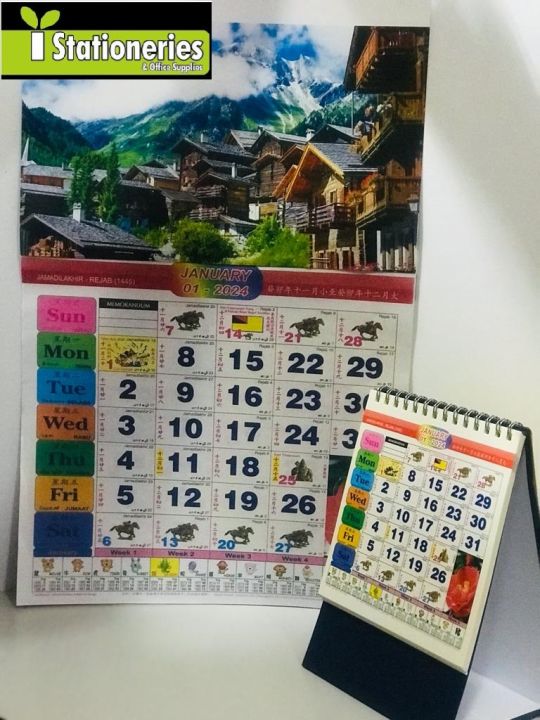 WALL CALENDAR HORSE 2024 KALENDER KUDA / DESK CALENDAR | Lazada