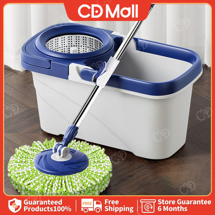 CD Mop With Spinner Heavy Duty Stainless Steel Spinner Mop with Drain ...