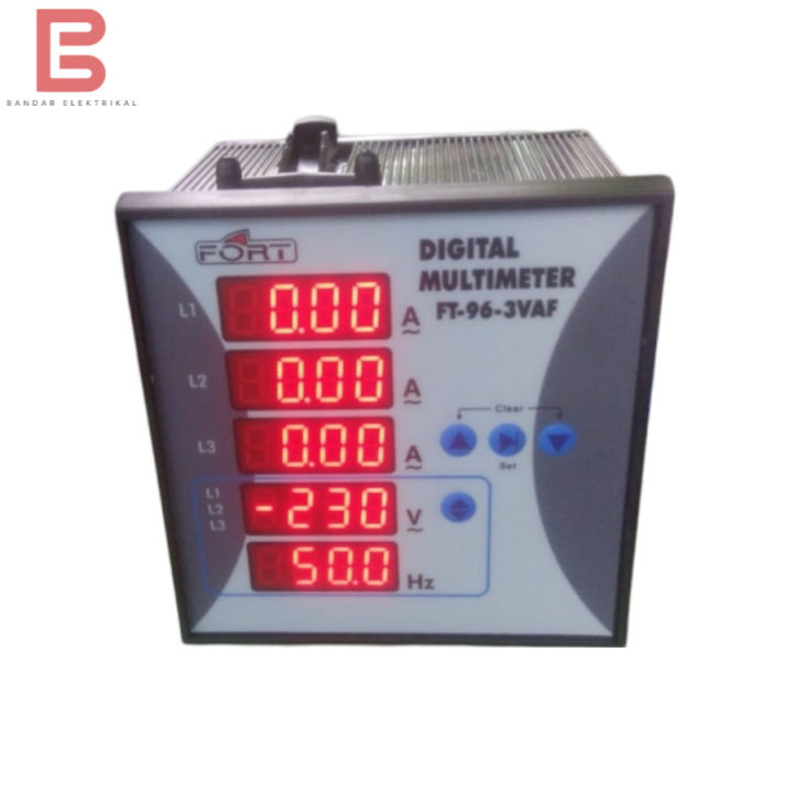 DIGITAL POWER METER LED / DIGITAL MULTIMETER 3P 3 PHASE FORT (V, A, Hz ...