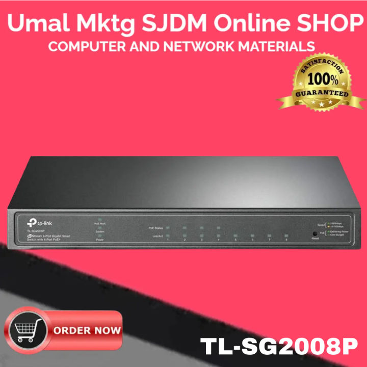 TP-LINK TL-SG2008P JetStream 8-Port Gigabit Smart Switch with 4-Port ...