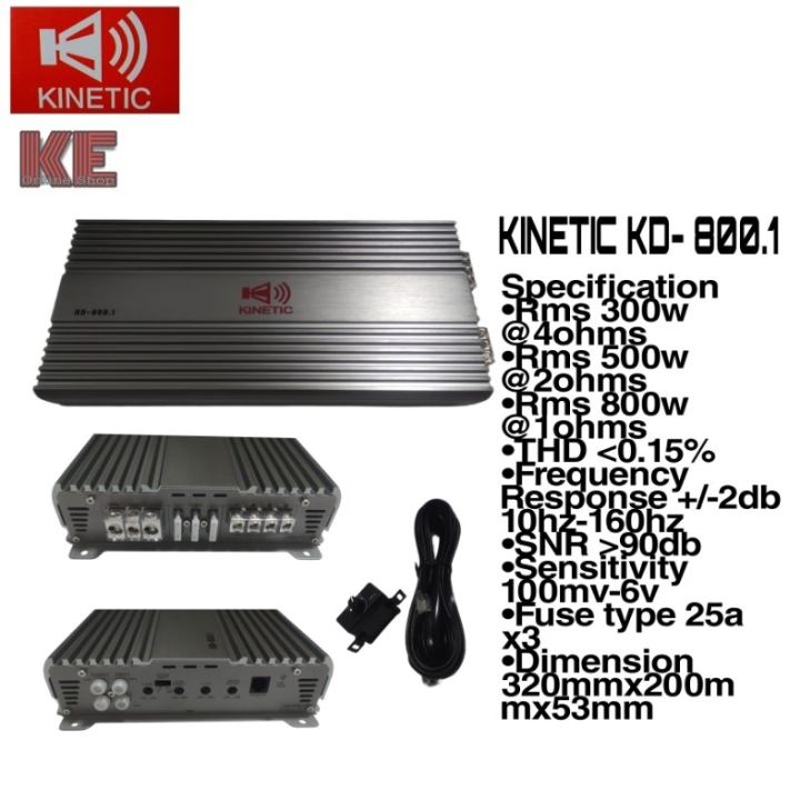 KINETIC KD-800.1 MONO AMPLIFIER 800WATTS | Lazada PH