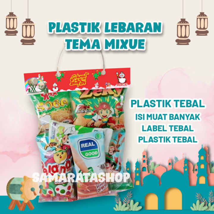 MIXUE Label Snack Idul Fitr Parcel Snack Lebaran Ukuran Besar Tema ...