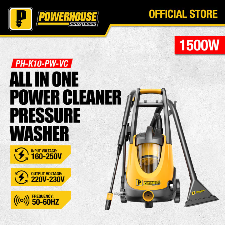 POWERHOUSE ALL IN ONE Power Cleaner Pressure Washer 1500W 120-BAR with ...