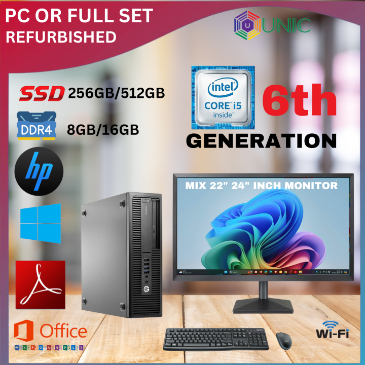 HP EliteDesk SSF Core I5 6th Generation Full Set & PC Only Gaming PC ...