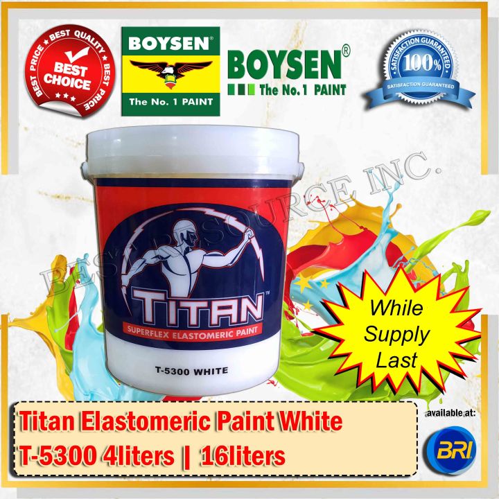 TITAN Elastomeric Paint T-5300 White 1liter | 4liters | 16liters ...