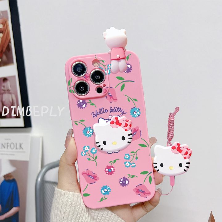 DIMBEPLY Cartoon Hello Kitty Silicon Case for Samsung S24 S23 S22 S21 ...