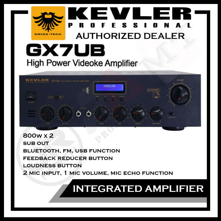 Original Kevler (GX-7UB) PRO 800w x 2 Integrated Amplifier w/ FM, USB ...