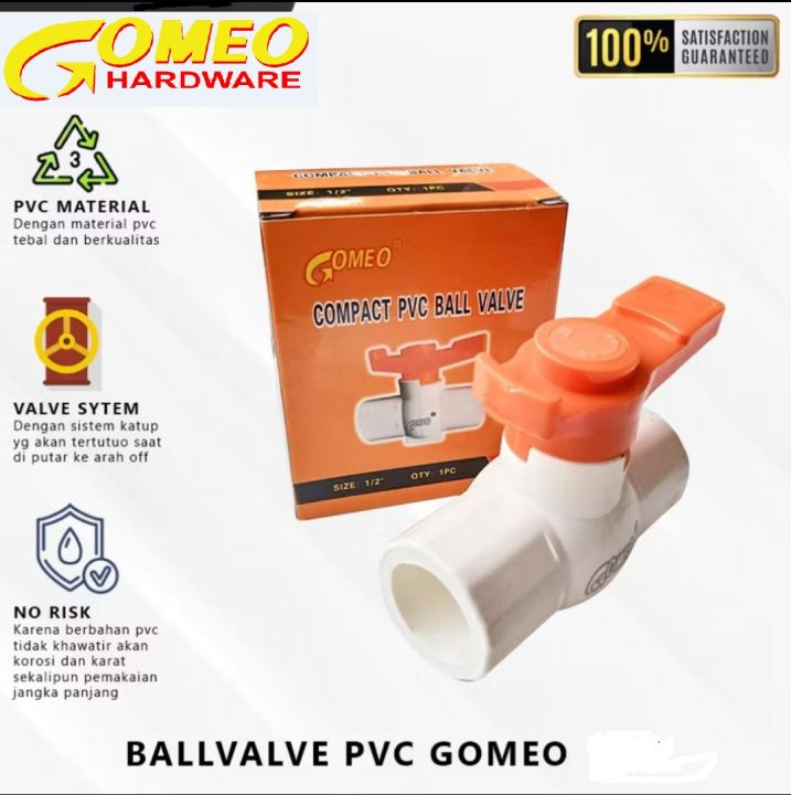 Gomeo Ball Valve Stop Kran PVC 2" inch GOMEO | Lazada Indonesia