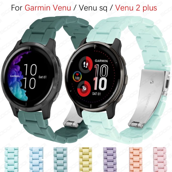 Candy Color Resin watch band strap for Garmin Venu / Venu sq / Venu 2 ...
