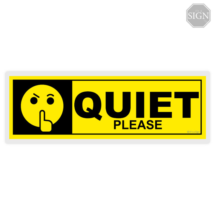 Quiet Please Sign - Laminated Signage - 4 x 11 inches | Lazada PH