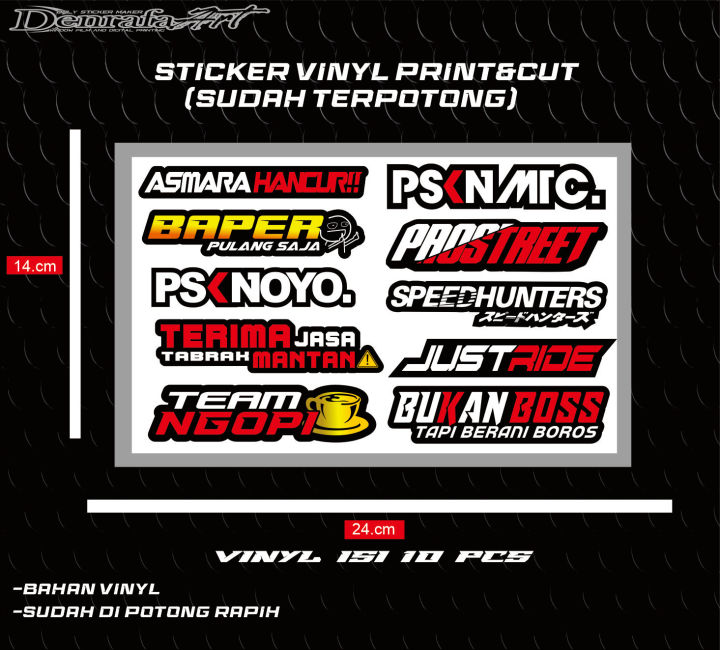 sticker vinyl pack racing viral | Lazada Indonesia