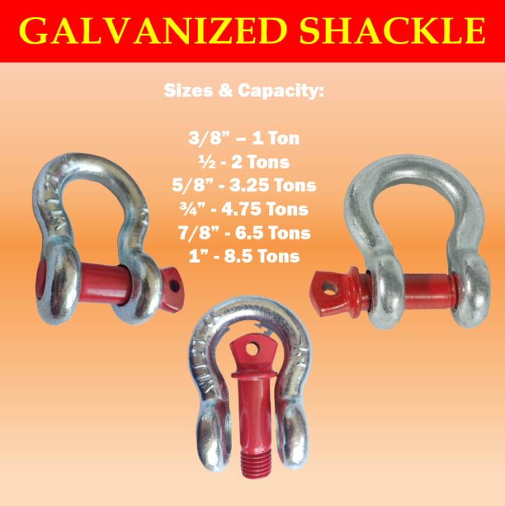 Ycaruz Lifting Supply G209 Shackle Screw Pin Bow Type Anchor Shackle ...