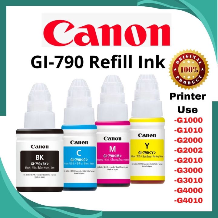 GENUINE CANON GI-790 INK G1000 G2000 G3000 G4000 G1010 G2010 G3010 ...