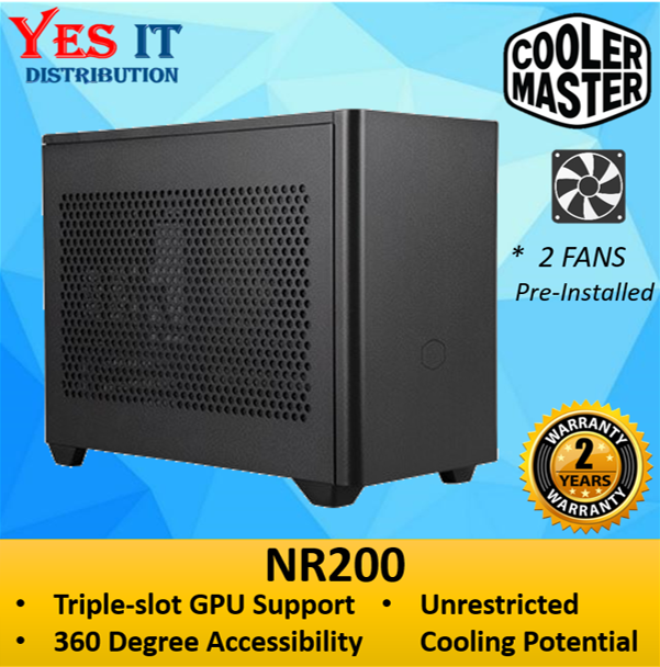 COOLER MASTER MASTERBOX NR200 MINI-ITX DESKTOP CASING BLACK/WHITE ( MCB ...