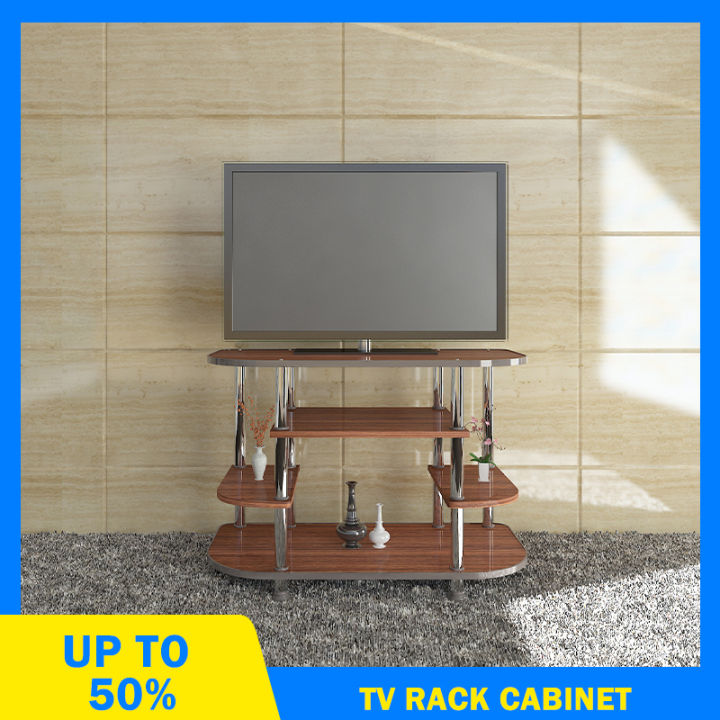 40-60 Inches Elegant TV Rack Stand with Cabinet for Minimalist Living ...