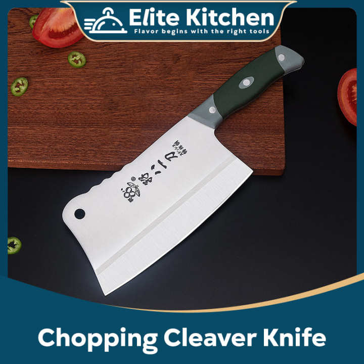 Elite Kitchen - Heavy Duty Stainless Steel Bone Cutting Knife Chopping ...