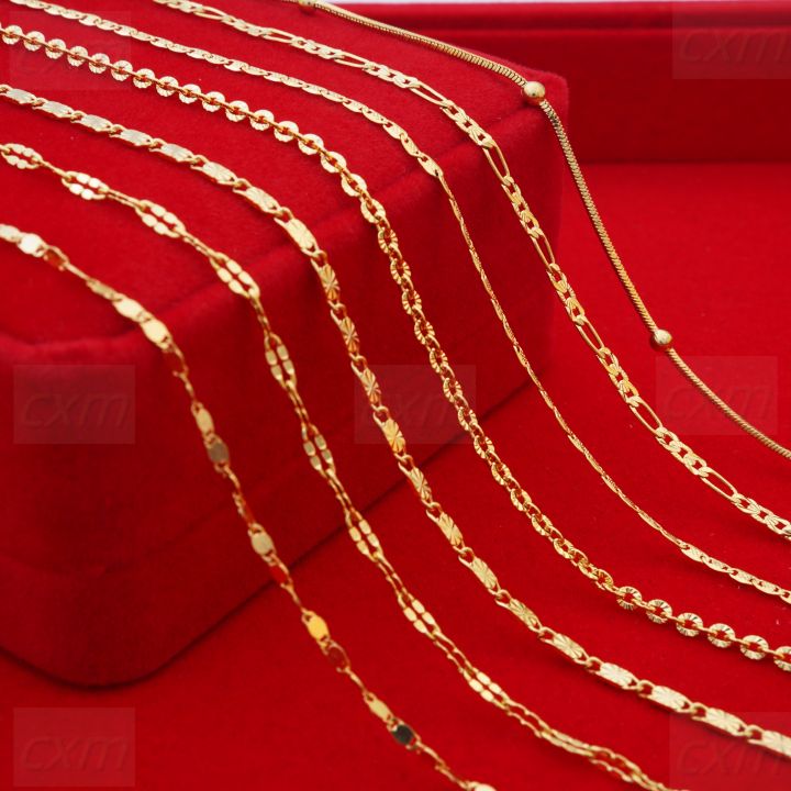 [CXM] 18k Gold Plated Chain Necklace accessories jewelry | Lazada PH