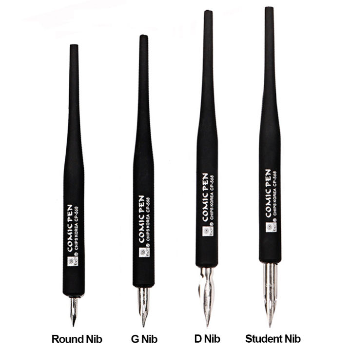 4pcs Calligraphy Nibs Dip Pen Set for Cartoon Comic Animation Lettering ...