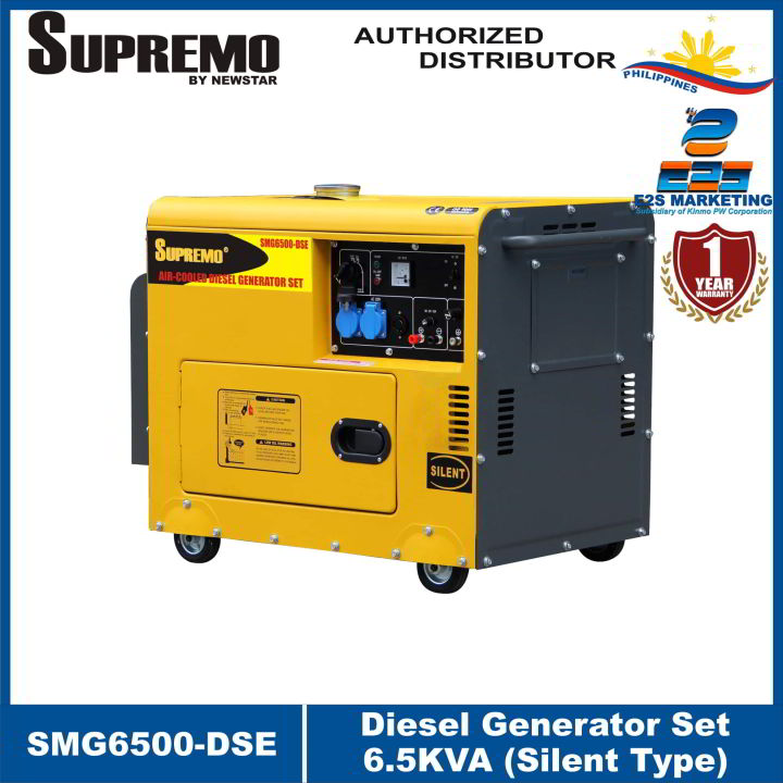 Supremo Genset with AVR Function 6.5KVA Generator Heavy Duty Commercial ...