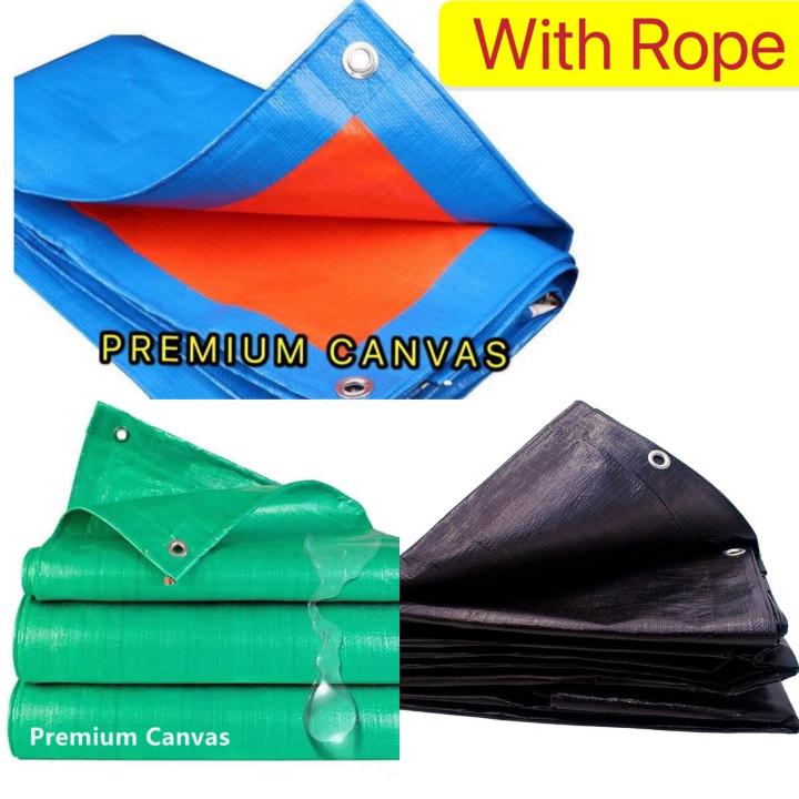 6FTx6FT 6FTx9FT Sakolin Black Green Trapal Tarpaulin Waterproof | Lazada PH