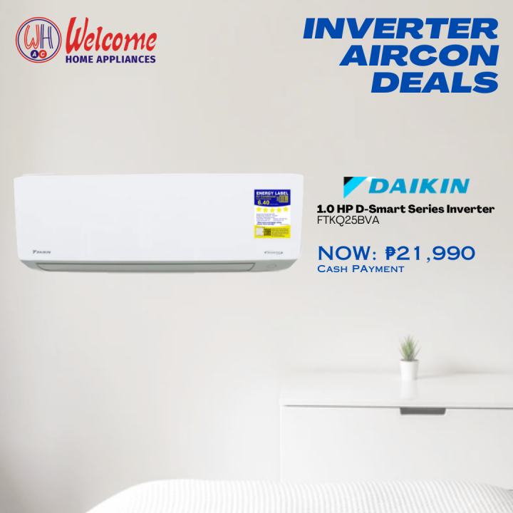 Daikin 1.0HP Wall Mounted Split Type D-Smart Series Inverter FTKQ25BVA ...