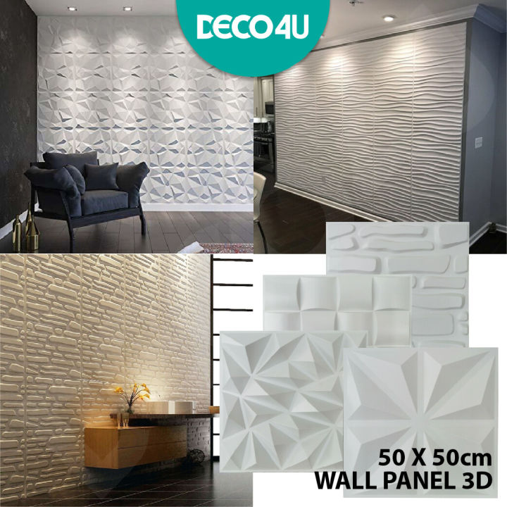 50x50CM 3D Wall Panel Decor Ceiling Tiles Wallpaper Sticker | Lazada