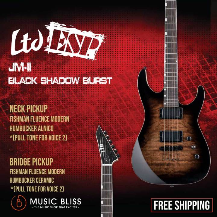 ESP LTD Josh Middleton JM-II Electric Guitar - Black Shadow Burst ...